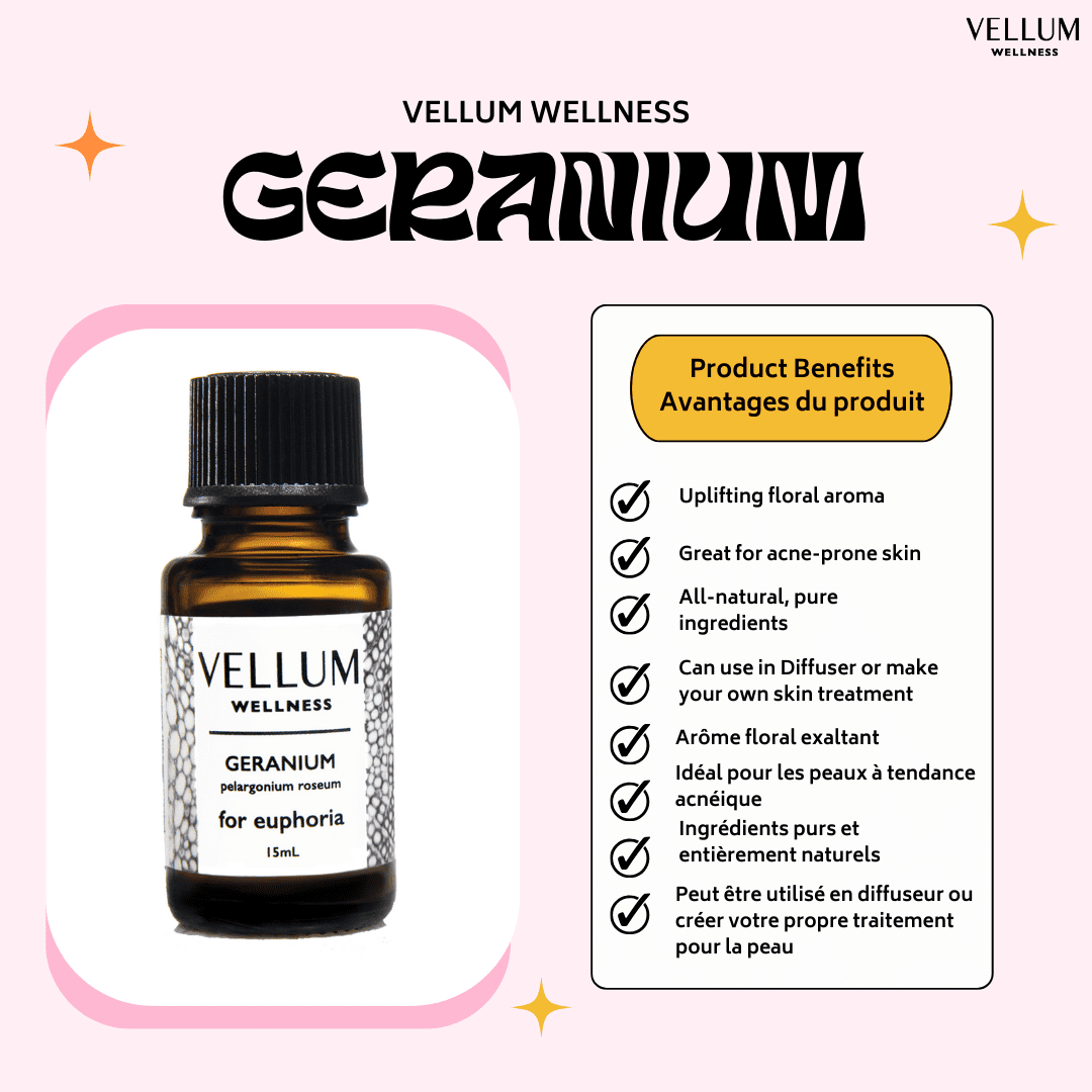 Geranium Essential Oil Vellum Wellness